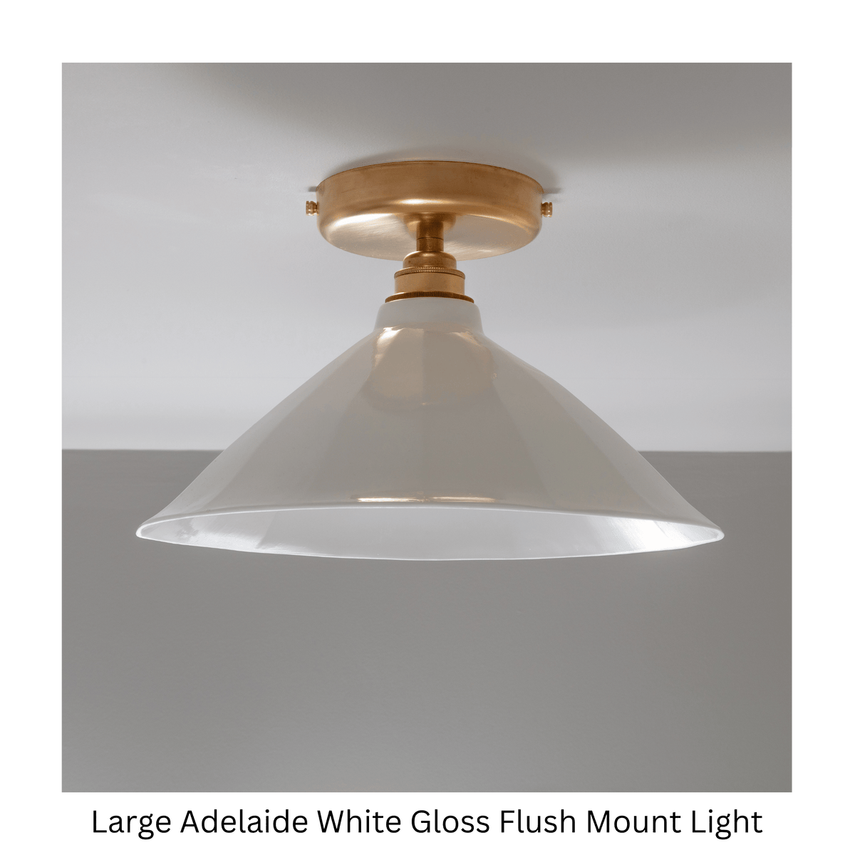 Adelaide White Flush Mount | Handcrafted Bone China Ceiling Light | Lyngard